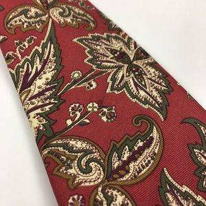 Dior | Accessories | Christian Dior Red Multicolor Pattern Mens Tie ...